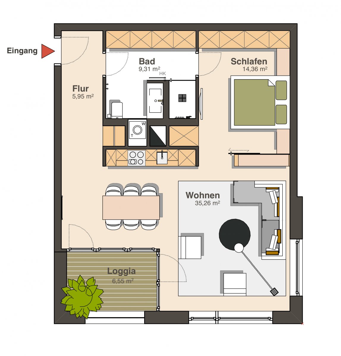 2 Zimmer Optimal Genutzt Conceptbau Test Von Wohnqualit t Und
